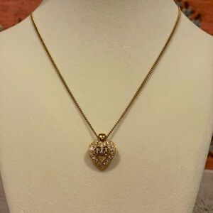 Nina Ricci | Jewelry | Nina Ricci Gold Plated Heart Crystals Pendant ...